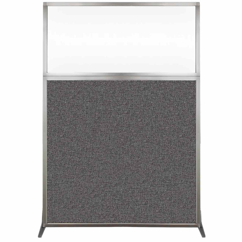 Versare 6' Tall Hush Screen Portable Partition - Clear Fluted Window | Wayfair